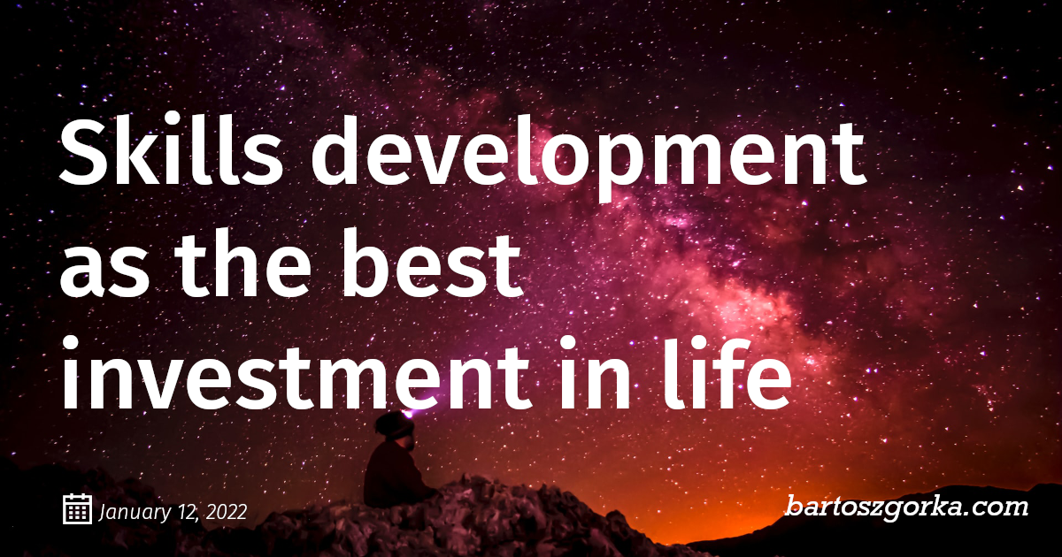 Skills development as the best investment in life | Bartosz Górka